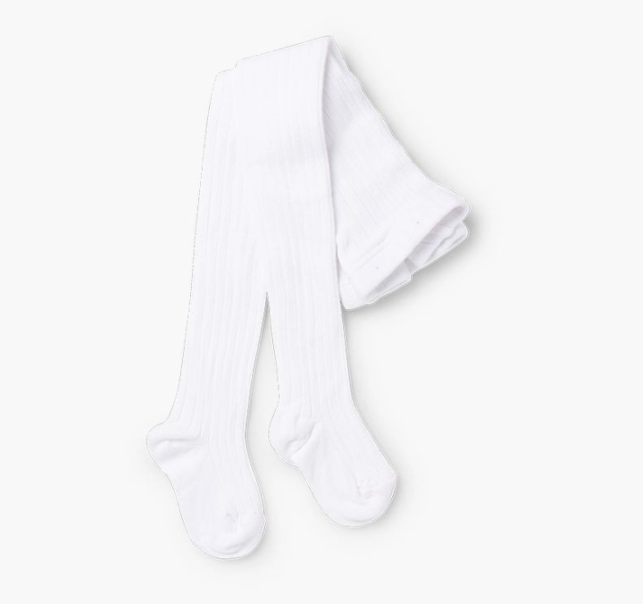 Leotardo canalé Blanco – luliandkids